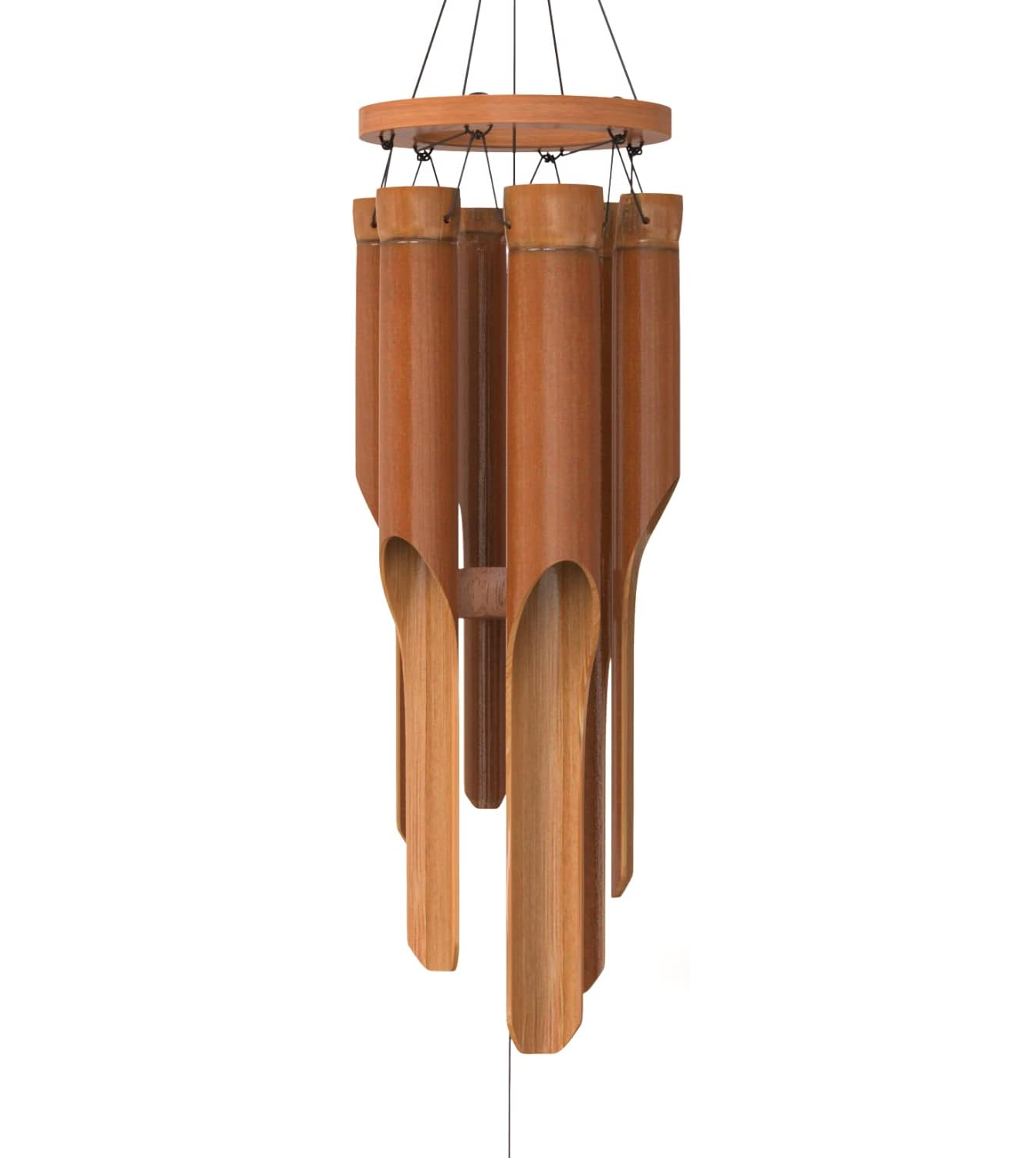 Classic Bamboo Wind Chimes – Handcrafted Wooden Outdoor Chimes, Natura
